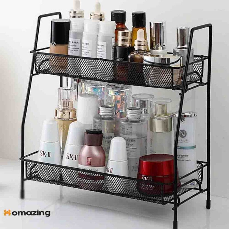 2 Layer Multi Purpose Iron Organizer Shelf – Homazing