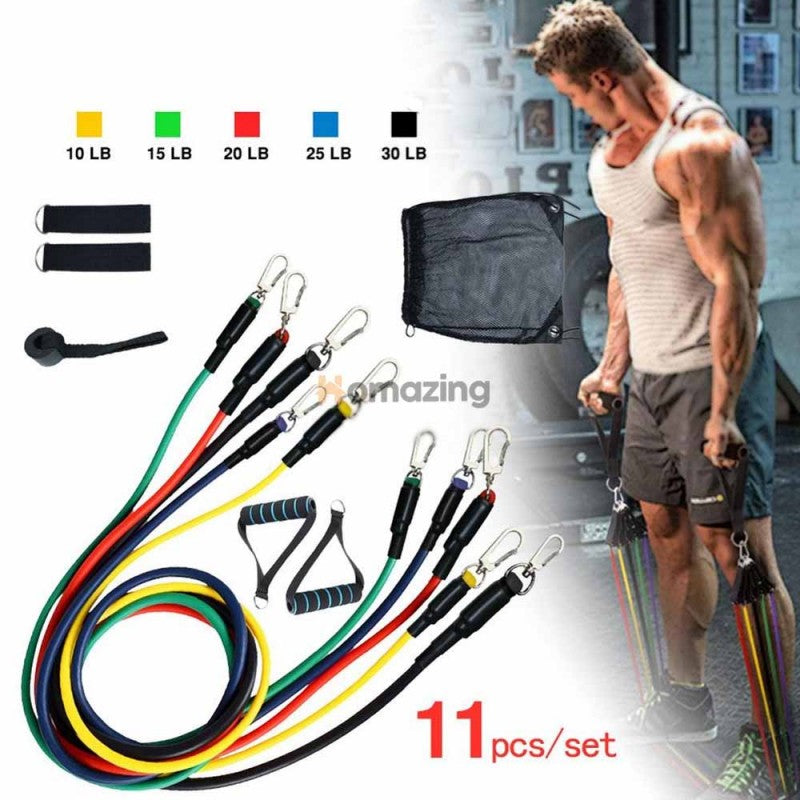 11Pcs Fitness Resistance Bands Set – Homazing
