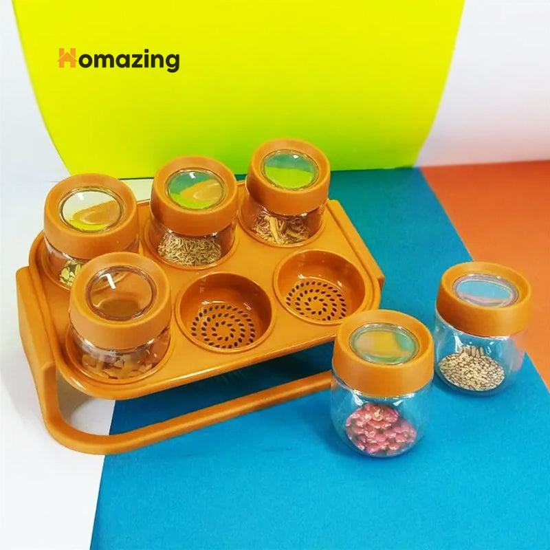 6 Pcs Masala Rack With Spoons – Homazing