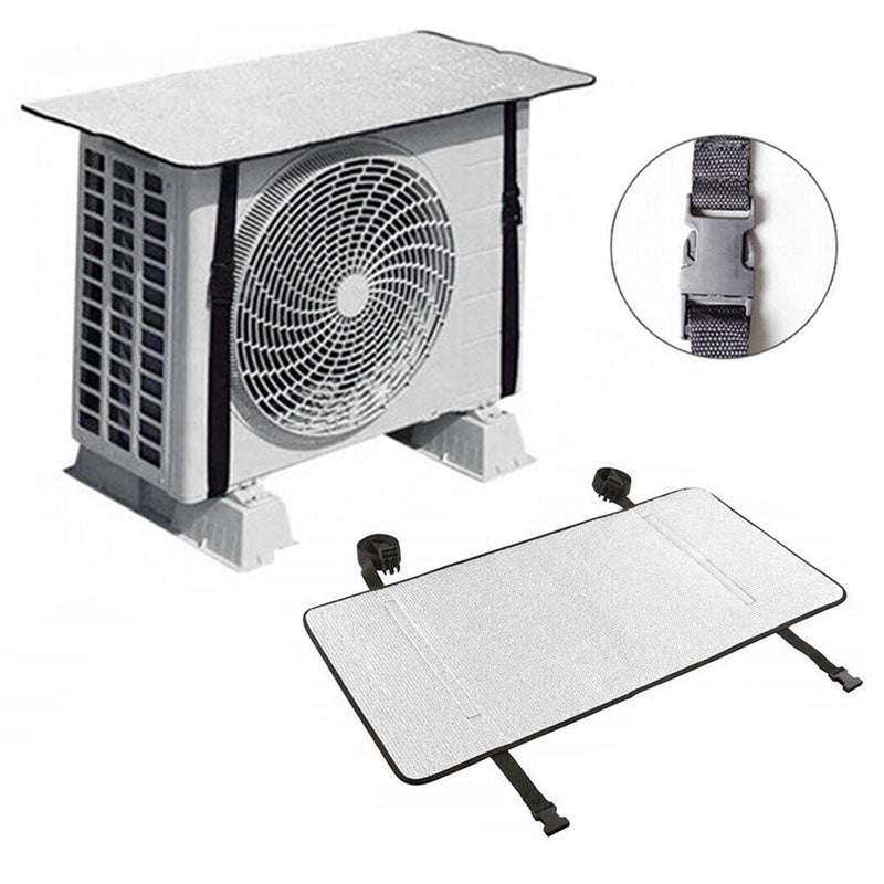 AC Outdoor Unit Protector Aluminium Cover With Straps – Homazing