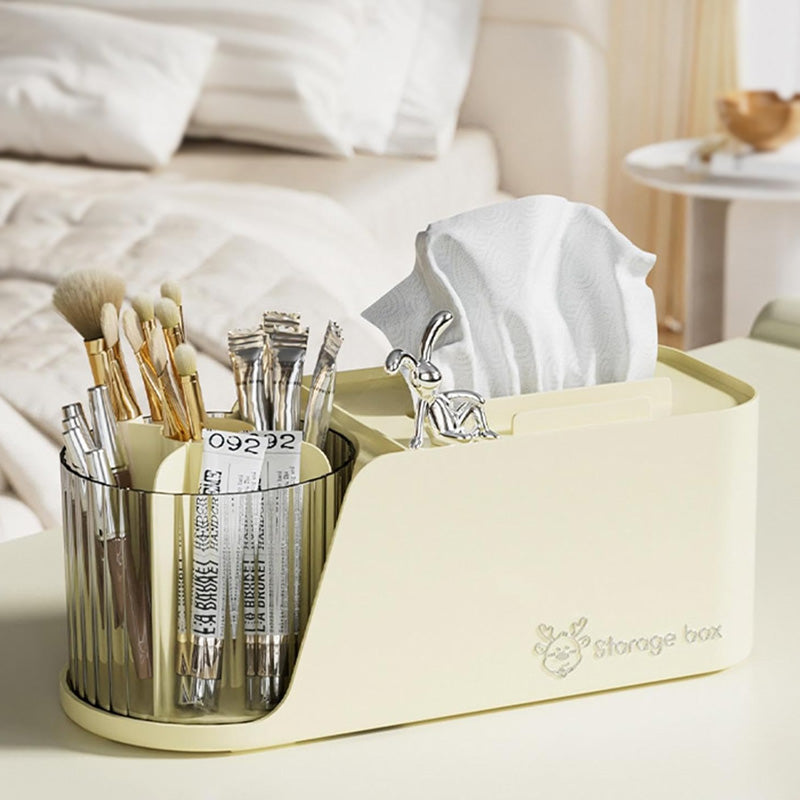 Multifunctional Rotating Pen Holder With Tissue Box – Homazing