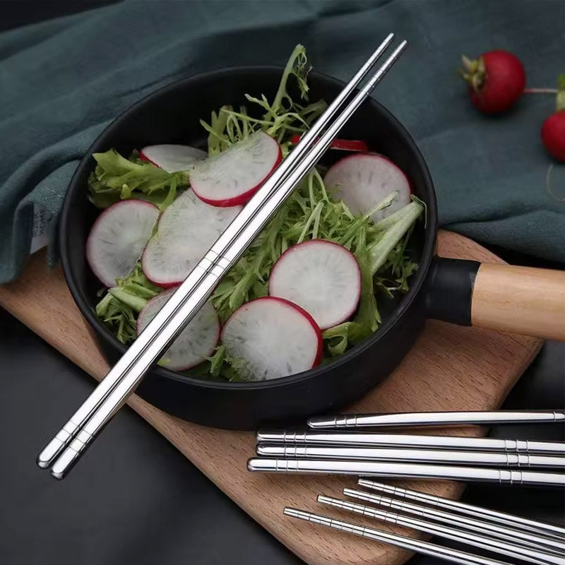 Stainless Steel shoponline Plain Chopsticks Set Reusable