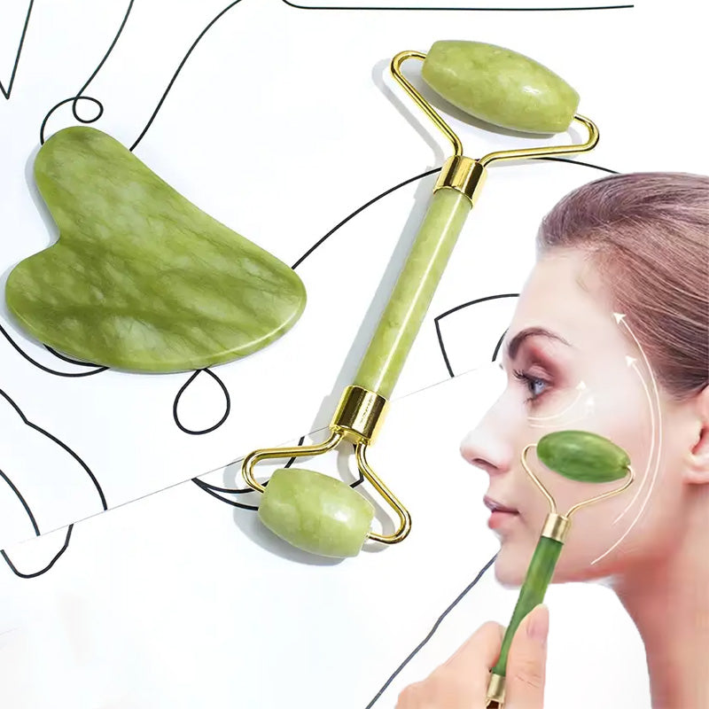 2 In 1 Natural Jade Facial Beauty Roller Skin Care – Homazing