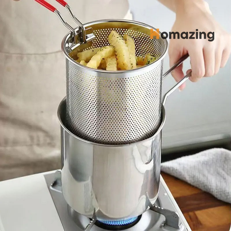Deep Frying Pot Stainless Steel – Homazing