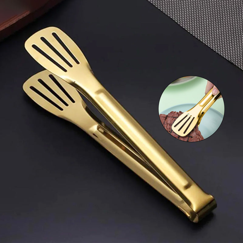 Stainless Steel Golden Food Tong – Homazing