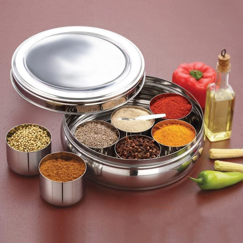 7 Piece Spices Masala Box Stainless Steel – Homazing