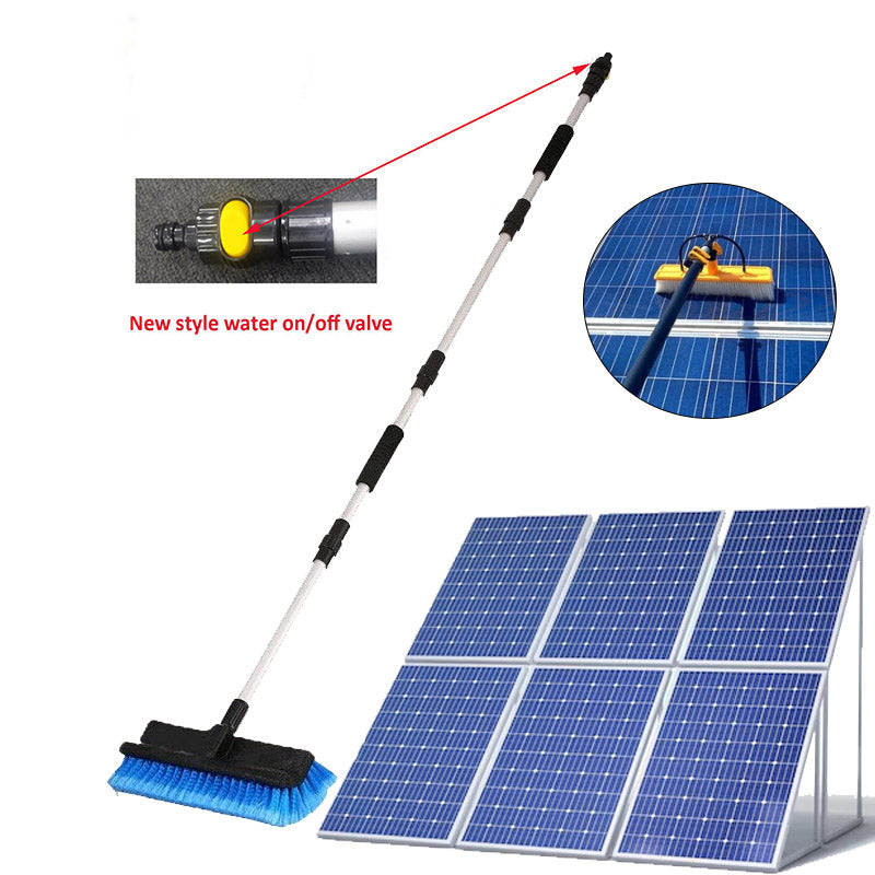 Telescopic Solar Panel Cleaning Brush With Water Switch – Homazing